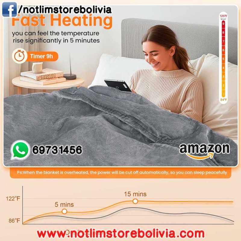 Frazada Termica Electrica (190x130 cm) | notliM Store Bolivia